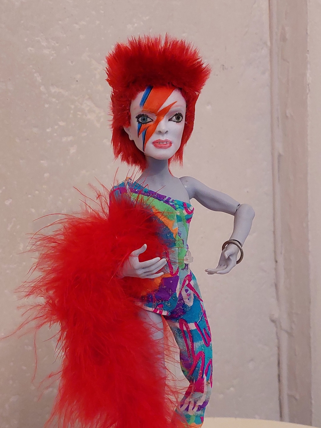 Monster High Repaint Doll david, Inspired by David Bowie and Glam Rock ...