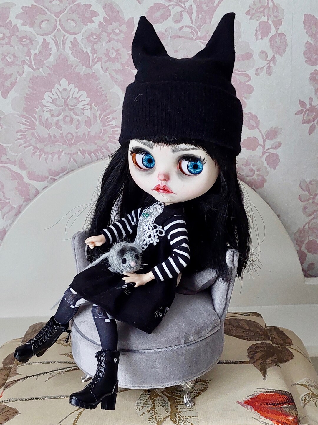 Custom Fake Blythe Doll kitty Loves Mice Ooak - Etsy UK