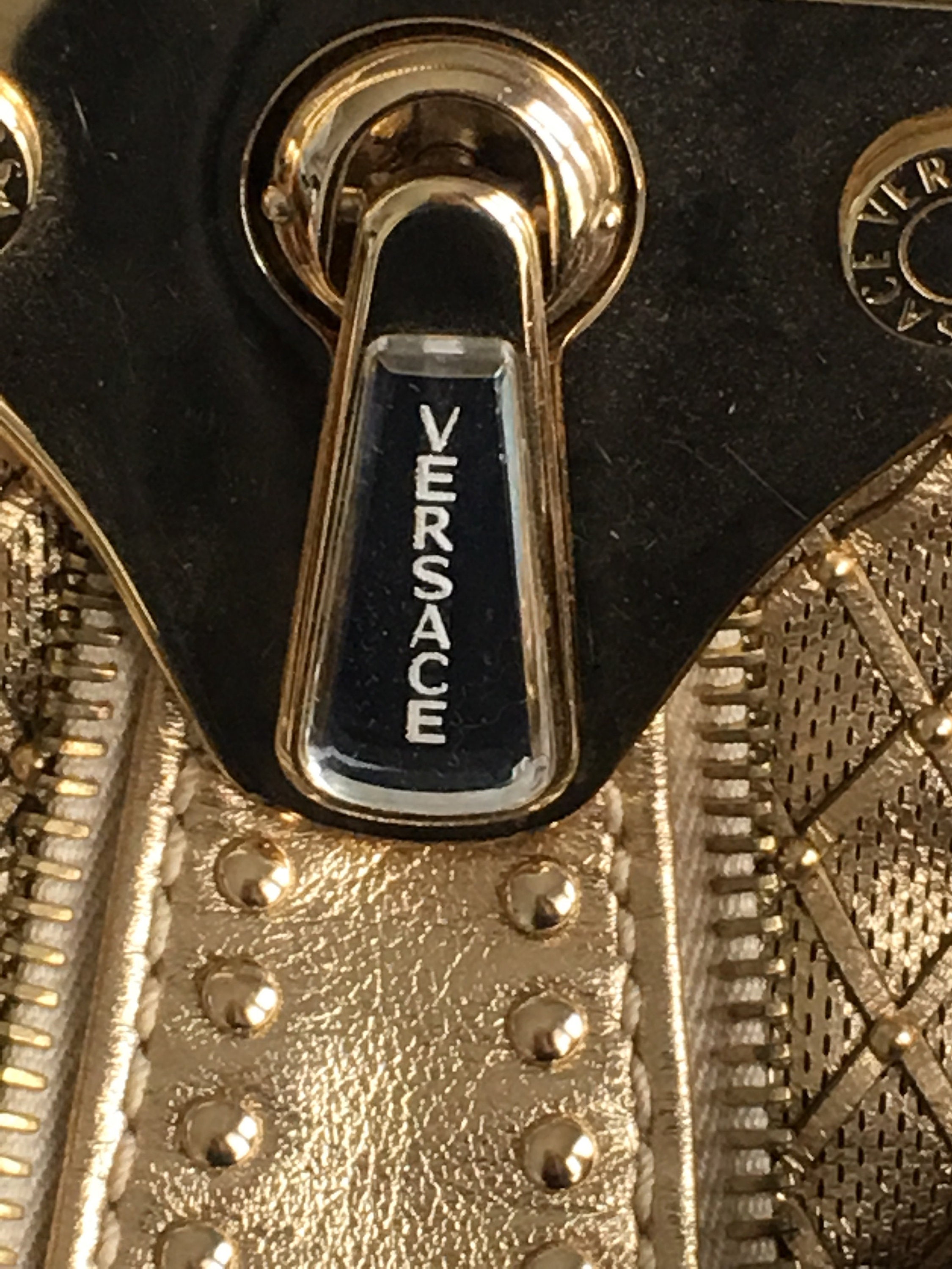 Vintage Versace Gold Handbag - Etsy