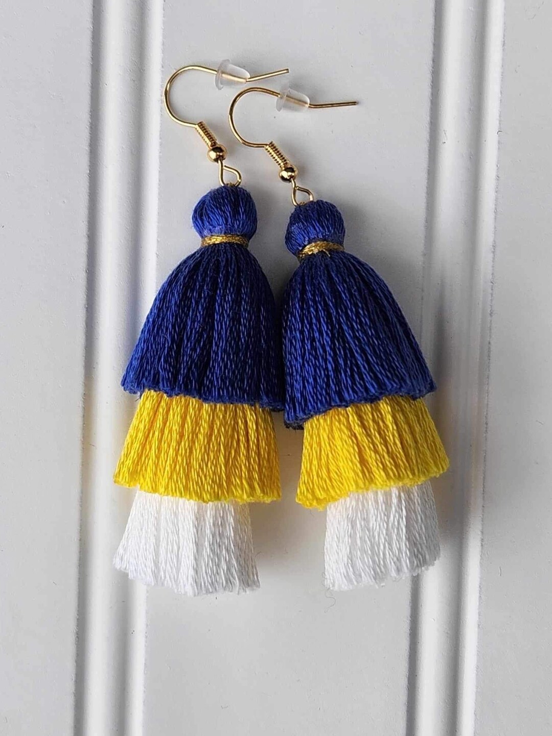 Los Angeles Rams Themed Earrings - 3 Tier Ombre - Cotton - Etsy