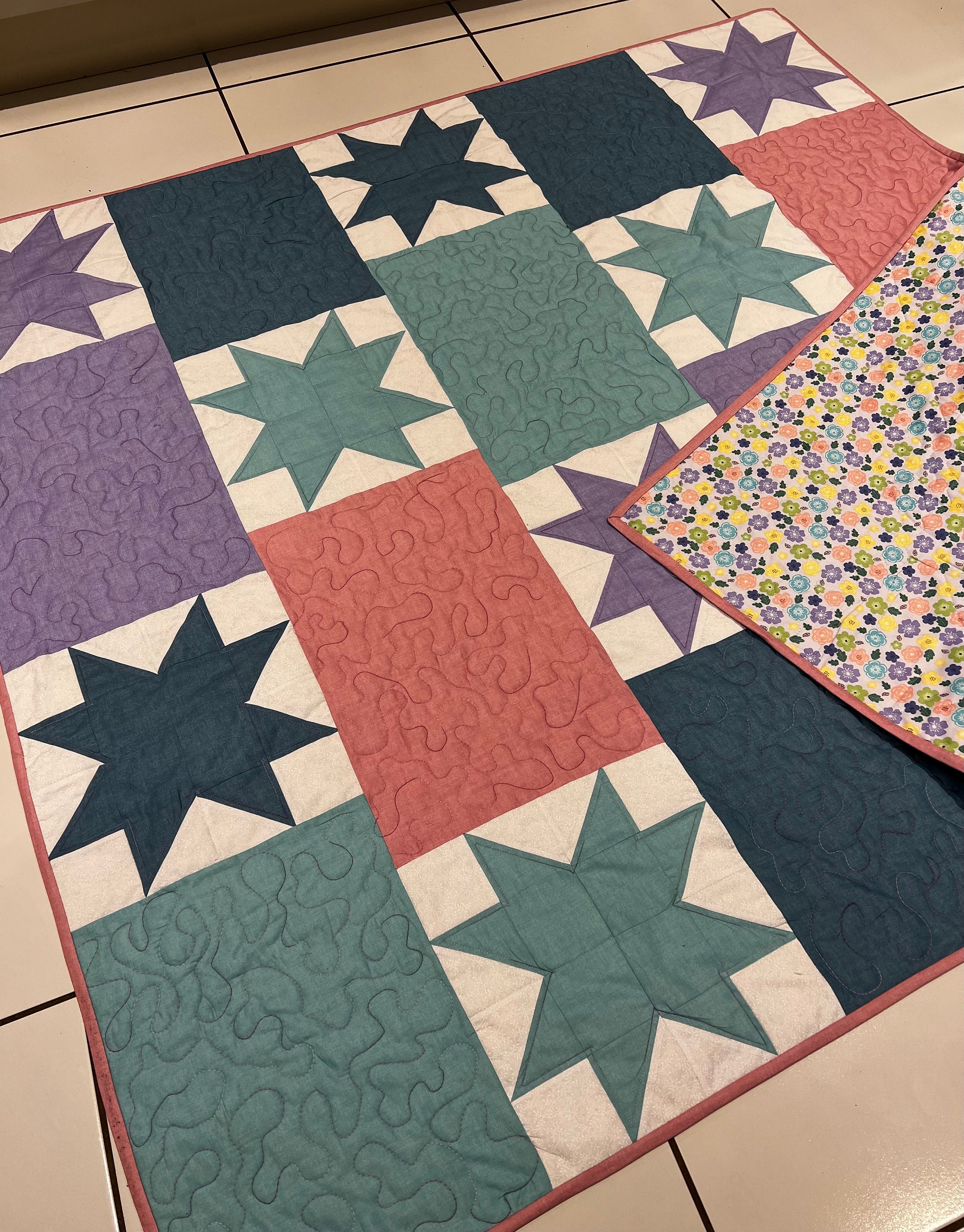 Custom 60 X 60 Patchwork Quilt With Vinyl Personalisation - Etsy