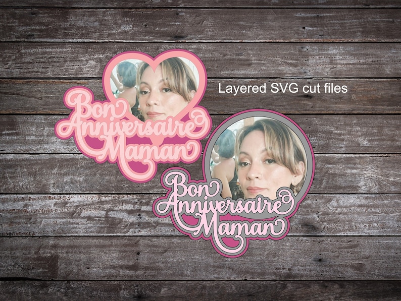 Cake Topper Shaker SVG Bon Anniversaire Maman Cricut Svg Cut - Etsy