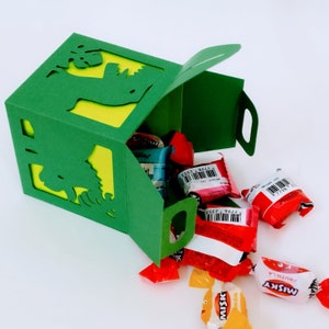 SVG Cut Files Dinosaurs Favor Box Template Birthday Boy Party Cricut ...