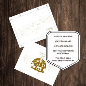PDF Templates Printable Gate Fold Card DIY Printables the True ...