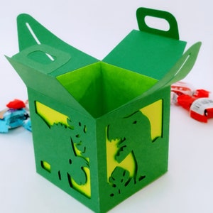 SVG Cut Files Dinosaurs Favor Box Template Birthday Boy Party Cricut ...