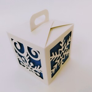 SVG Cut Files Snowflakes Favor Box Template Swirls for Cricut ...