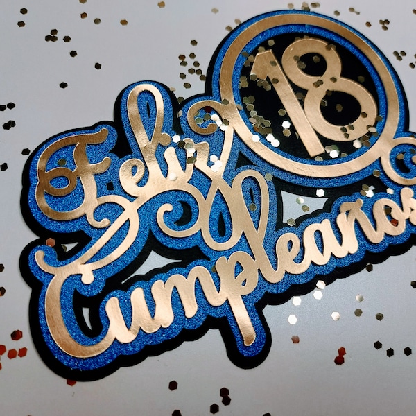 Happy Birthday Cake Topper - Etsy