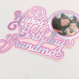 SVG Cake Topper Happy Birthday Grandma Cricut Svg Cut File Layered ...