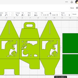 SVG Cut Files Dinosaurs Favor Box Template Birthday Boy Party Cricut ...