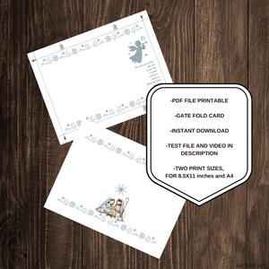 PDF Templates Printable Gate Fold Card DIY Printables Christmas Card ...