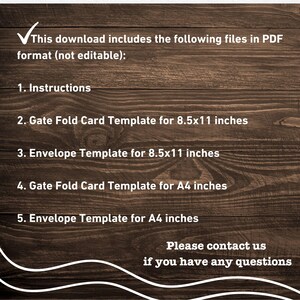 PDF Templates Printable Gate Fold Card DIY Printables Christmas Card ...