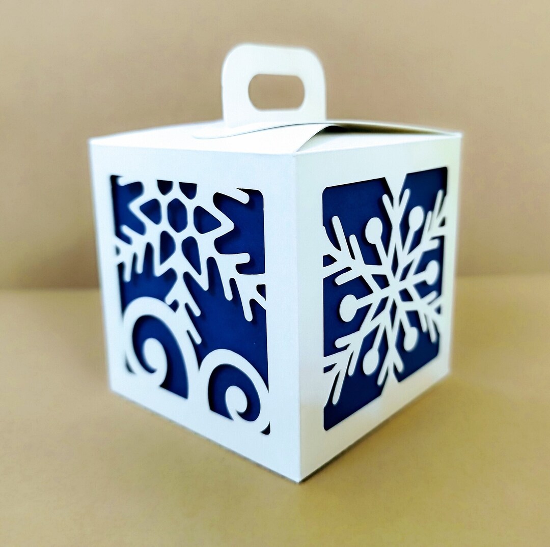 SVG Cut Files Snowflakes Favor Box Template Swirls for Cricut ...