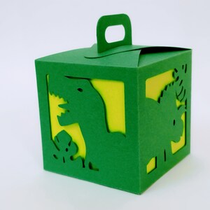 SVG Cut Files Dinosaurs Favor Box Template Birthday Boy Party Cricut ...