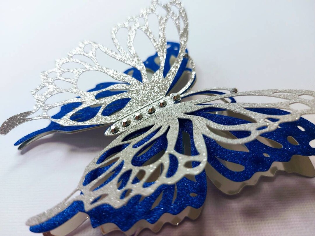 SVG Butterfly 3D Cut File Cricut Butterflies 3 Layered Template Die Cut ...