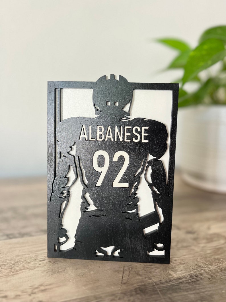 Personalized Football Player Wood Sign: Senior Team Gift, Sports Decor ...
