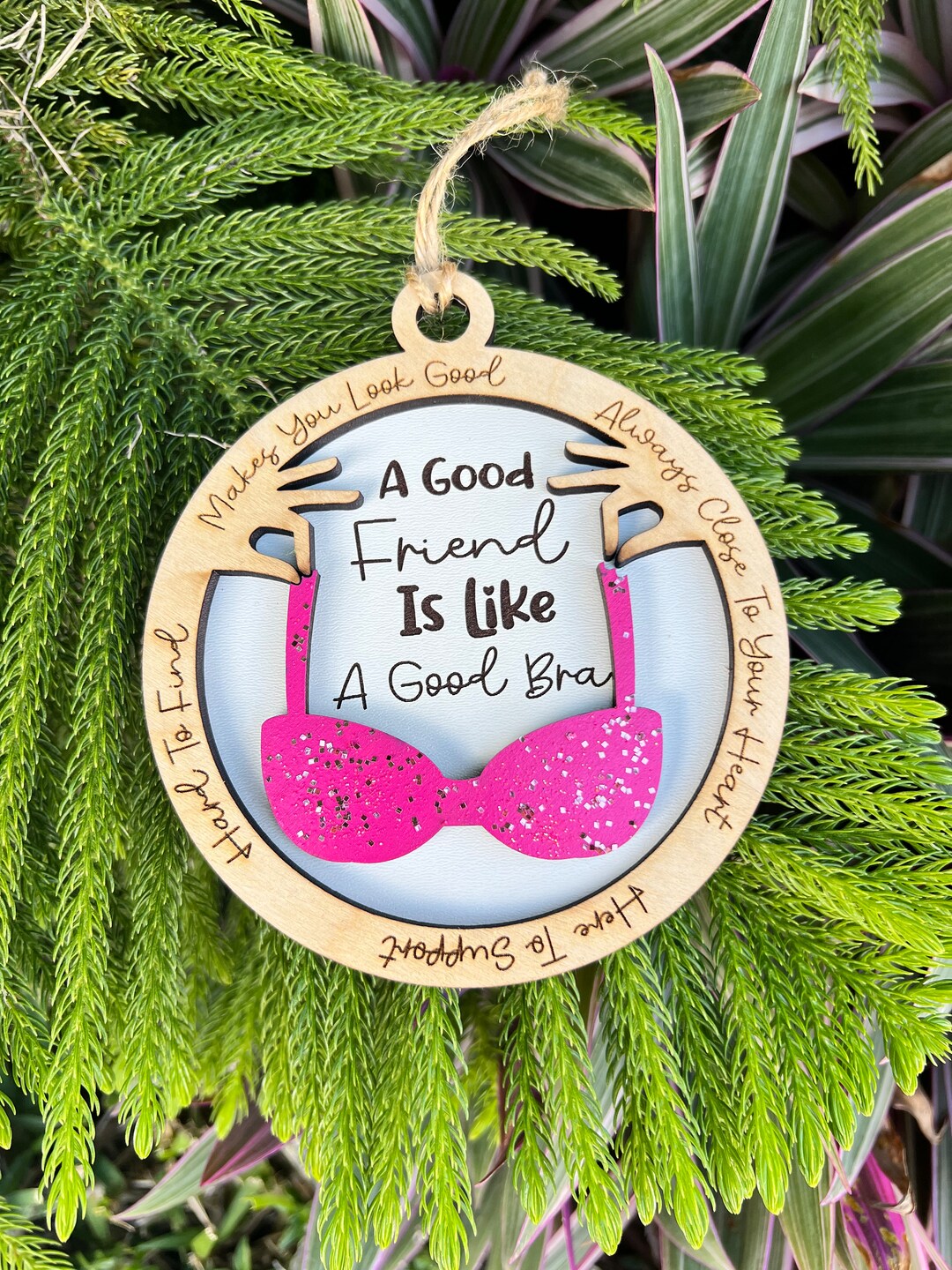 Funny Bra Ornament, Good Friend Gift, Bridal Shower Keepsake - Etsy