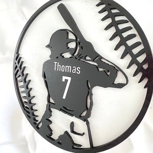 Personalized Baseball Player Sign Custom Boys Portrait High School Gift ...