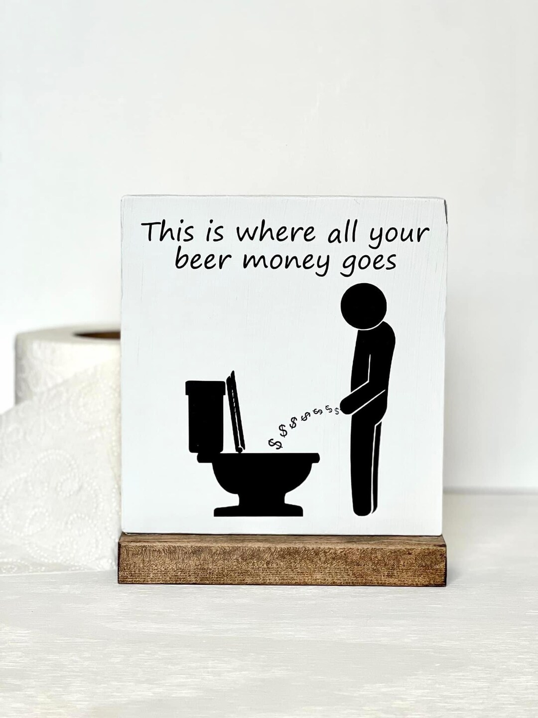 Funny Bathroom Sign Funny Bar Sign Decor Man Cave Decor Drinking Sign ...