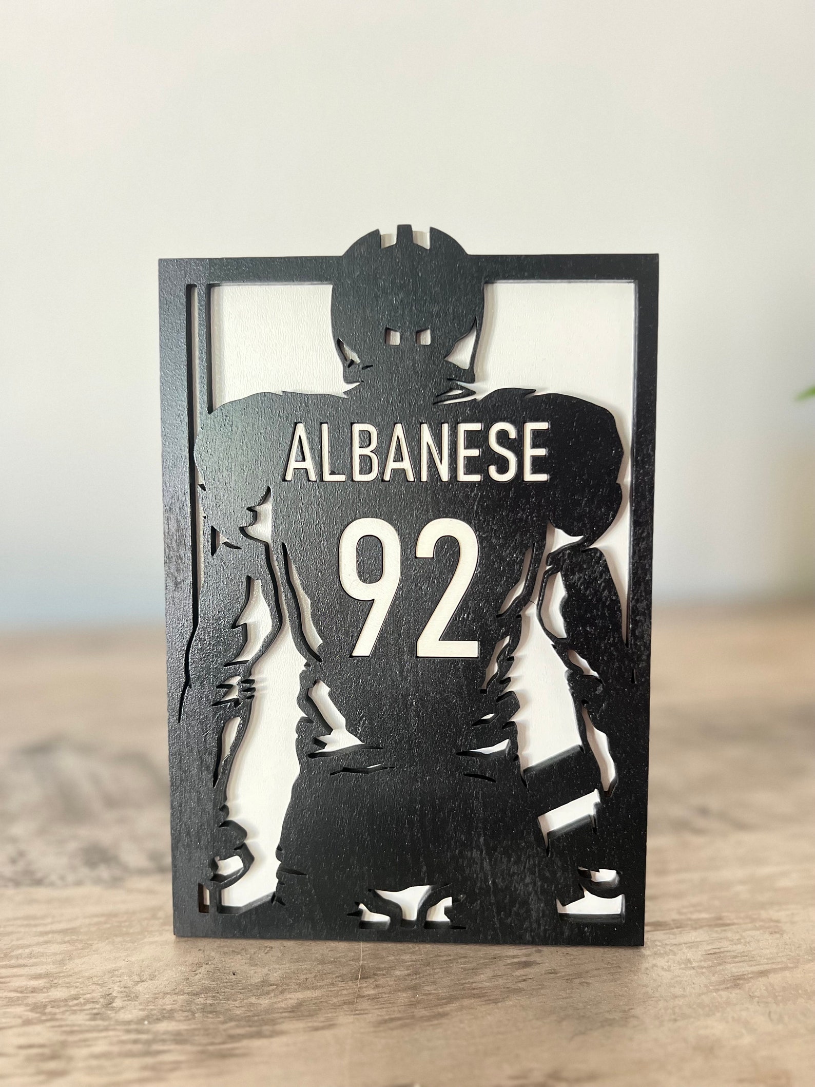 Personalized Football Player Wood Sign: Senior Team Gift, Sports Decor ...