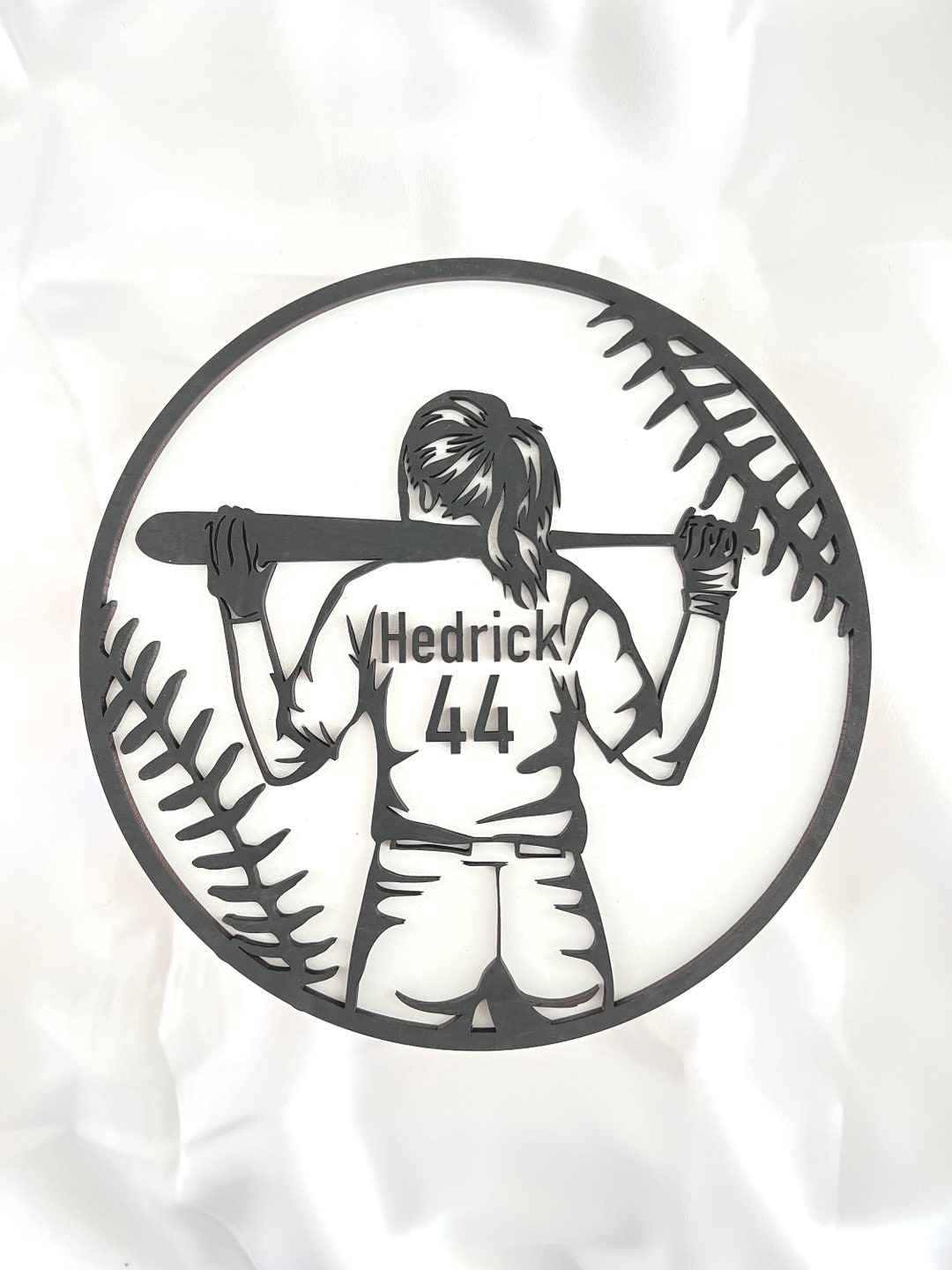 Personalized Softball Player Sign Custom Girls Portrait High School ...