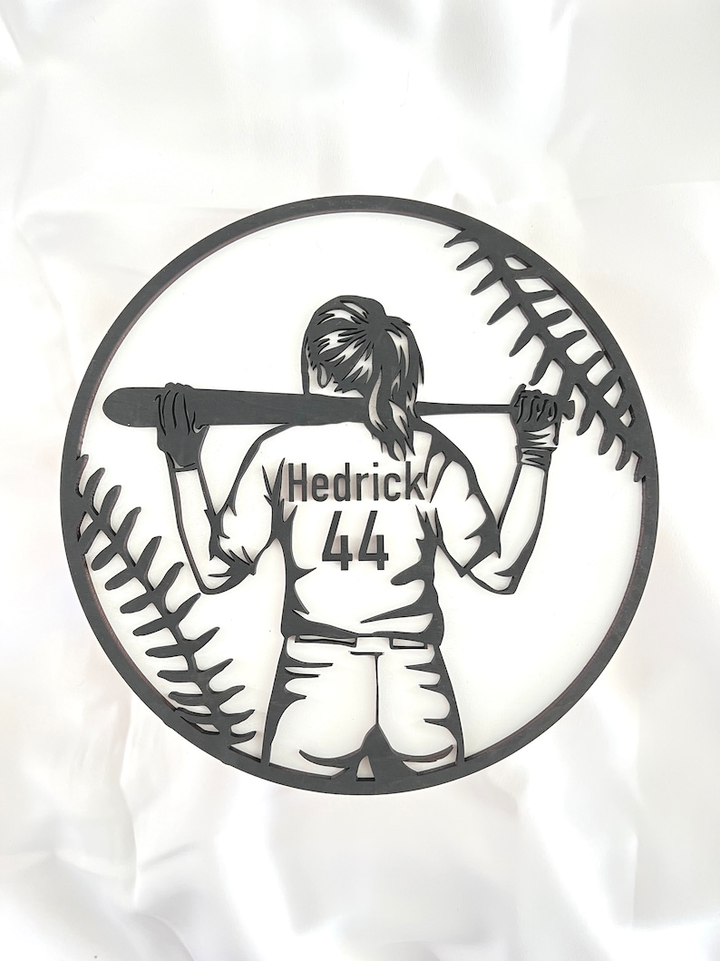 Personalized Softball Player Sign Custom Girls Portrait High - Etsy