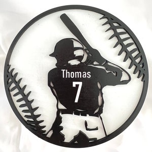 Personalized Baseball Player Sign Custom Boys Portrait High School Gift ...