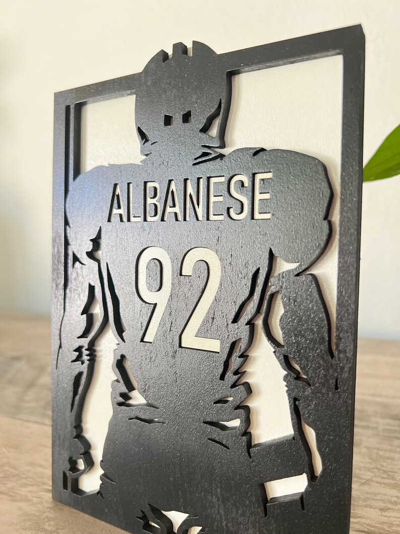 Personalized Football Player Wood Sign: Senior Team Gift, Sports Decor ...