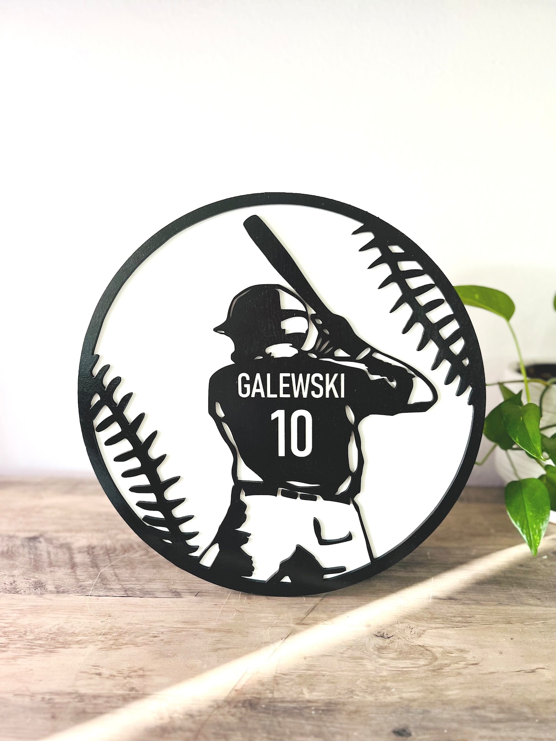 Personalized Baseball Player Sign Custom Boys Portrait High School Gift ...