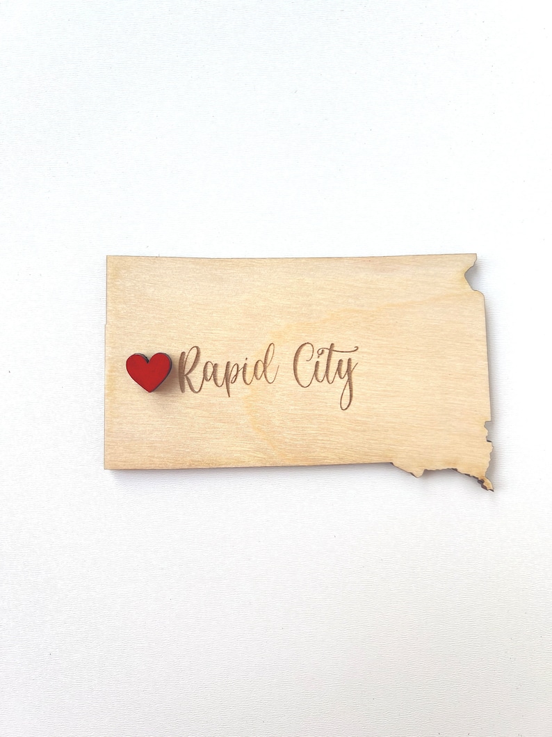 Custom State Engraved Wood Sign, Personalized City Heart Art - Etsy