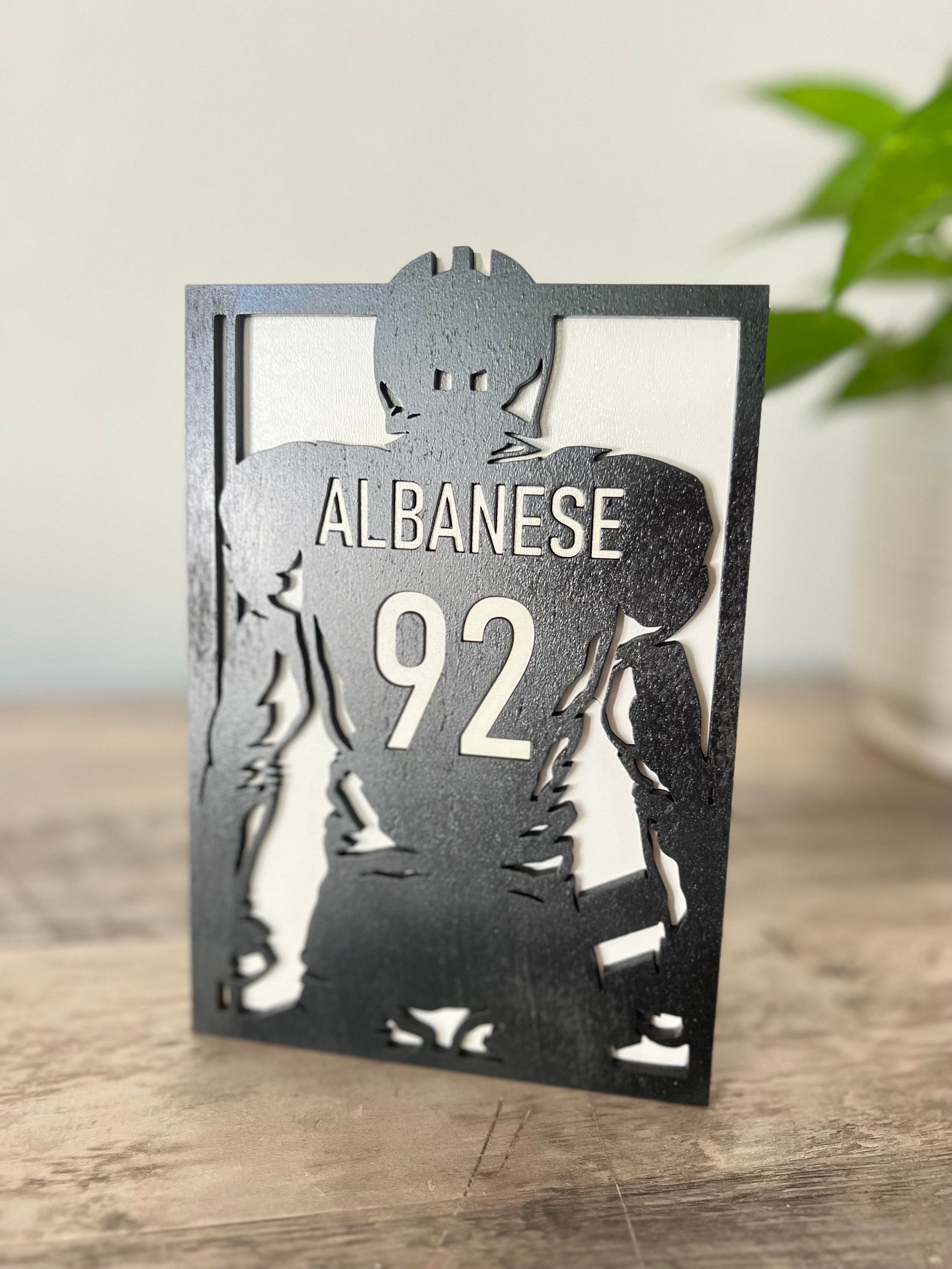 Personalized Football Player Wood Sign: Senior Team Gift, Sports Decor ...