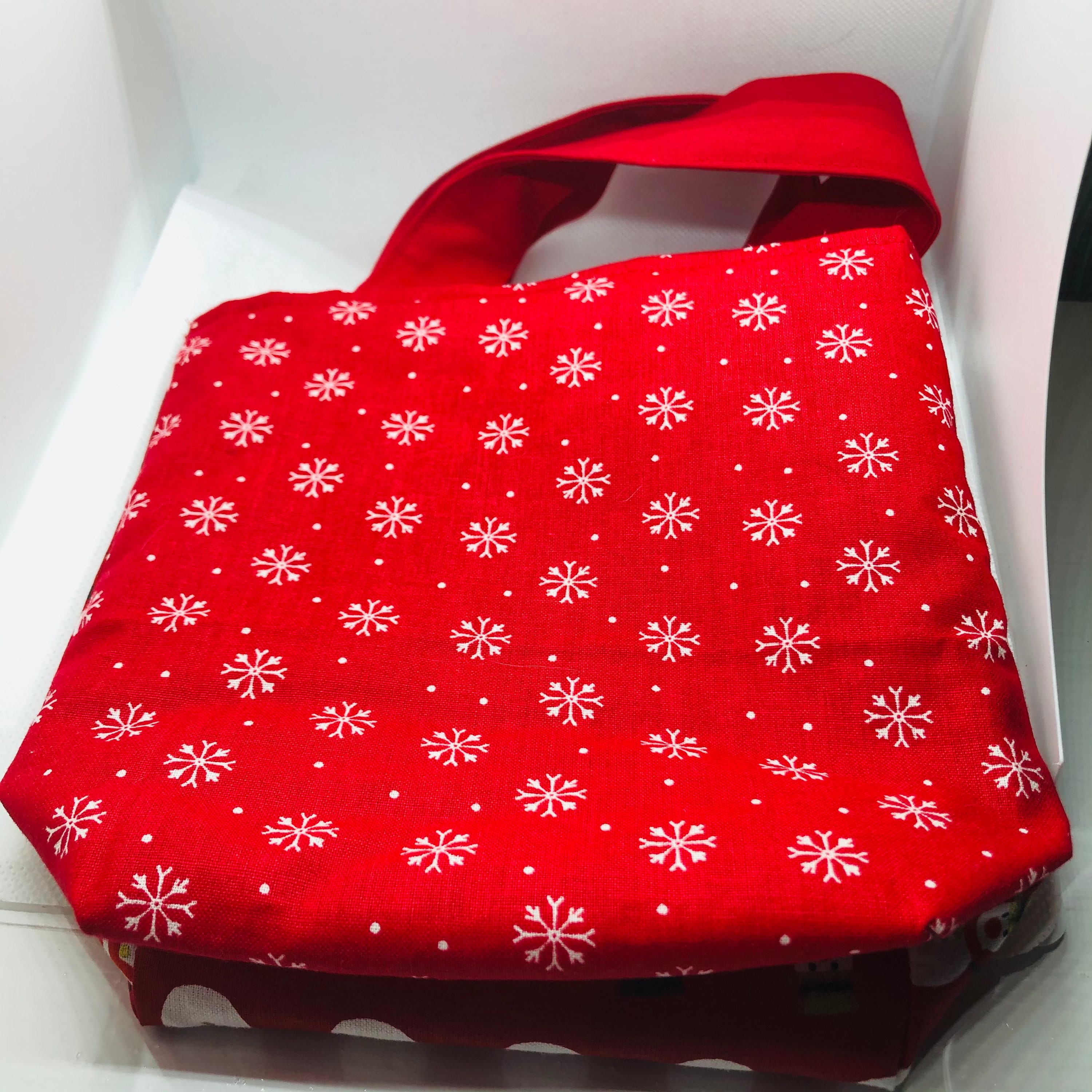 Christmas Gift bag Snowman mini gift bag fully lined | Etsy