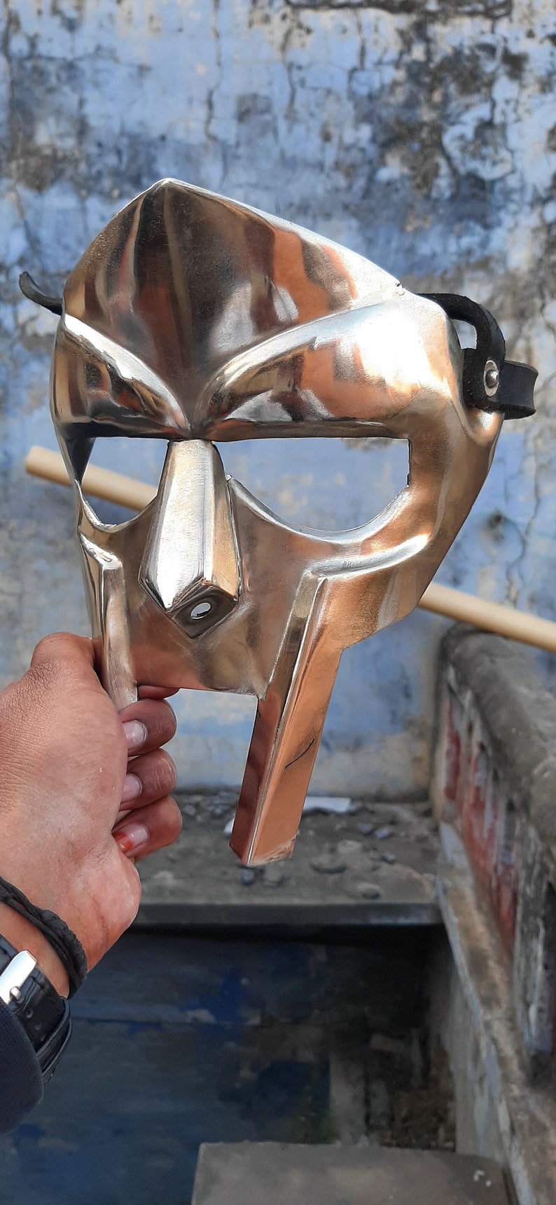Steel Roman Gladiator Helmet Face Mask MF Doom Medieval - Etsy