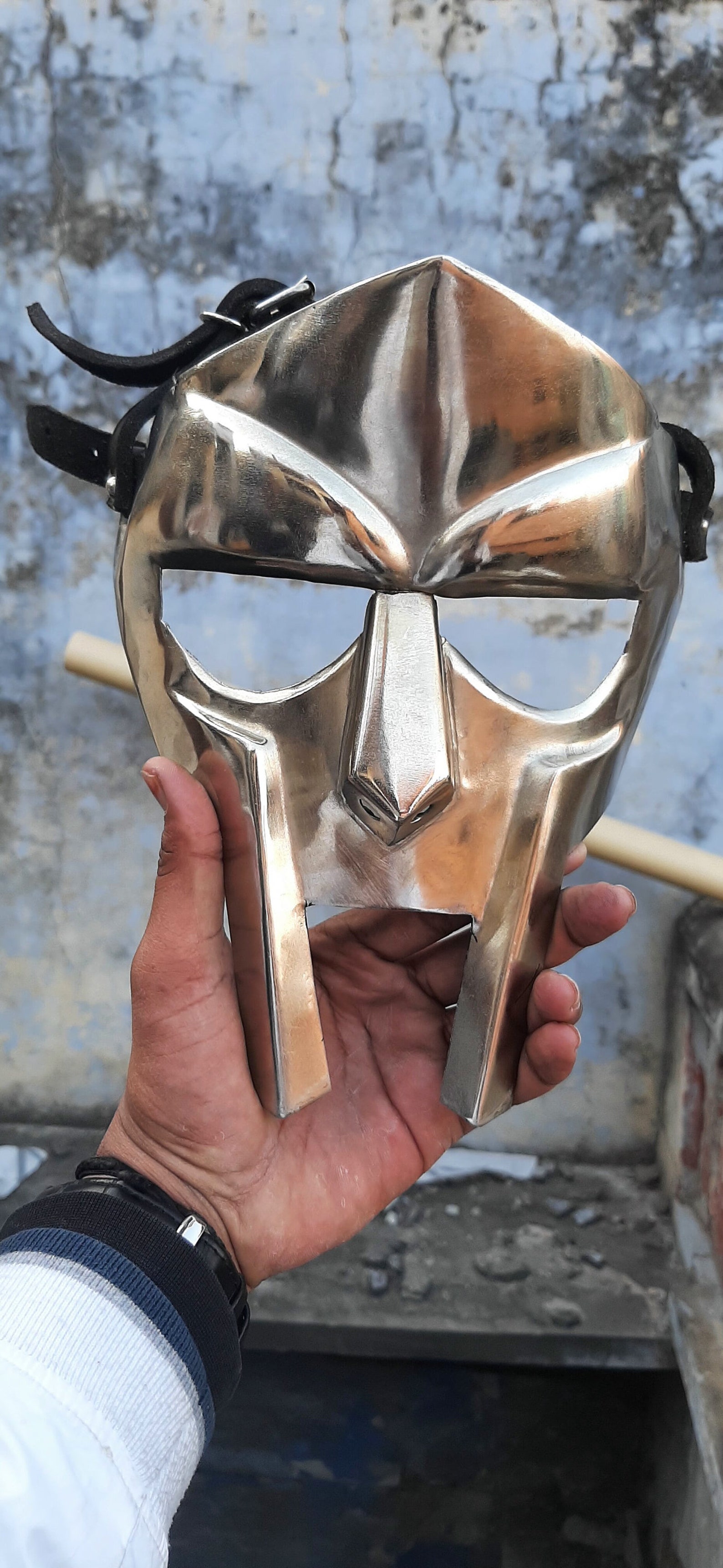 Steel Roman Gladiator Helmet Face Mask MF Doom Medieval | Etsy