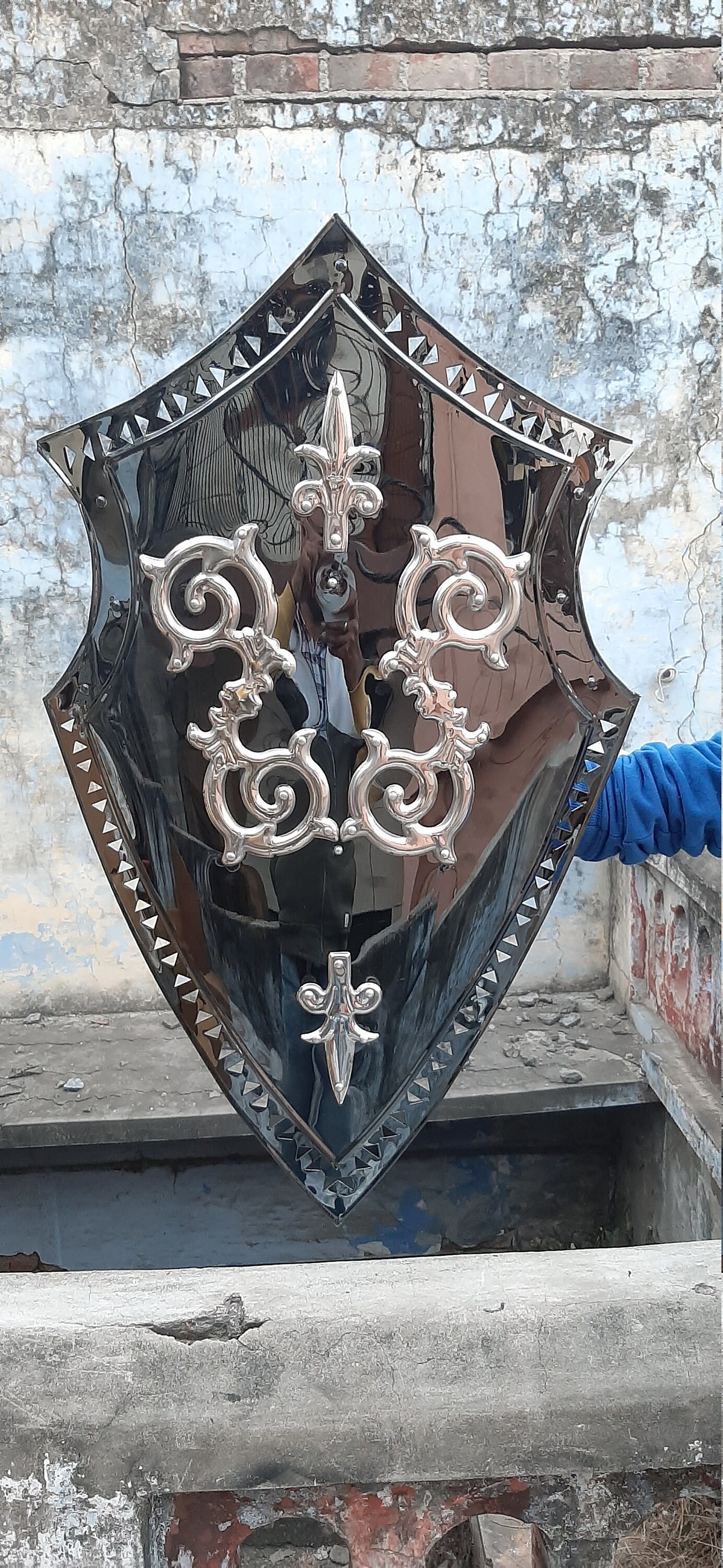 30 Zoll Mittelalter Schild Larp Krieger Edelstahl Templar | Etsy