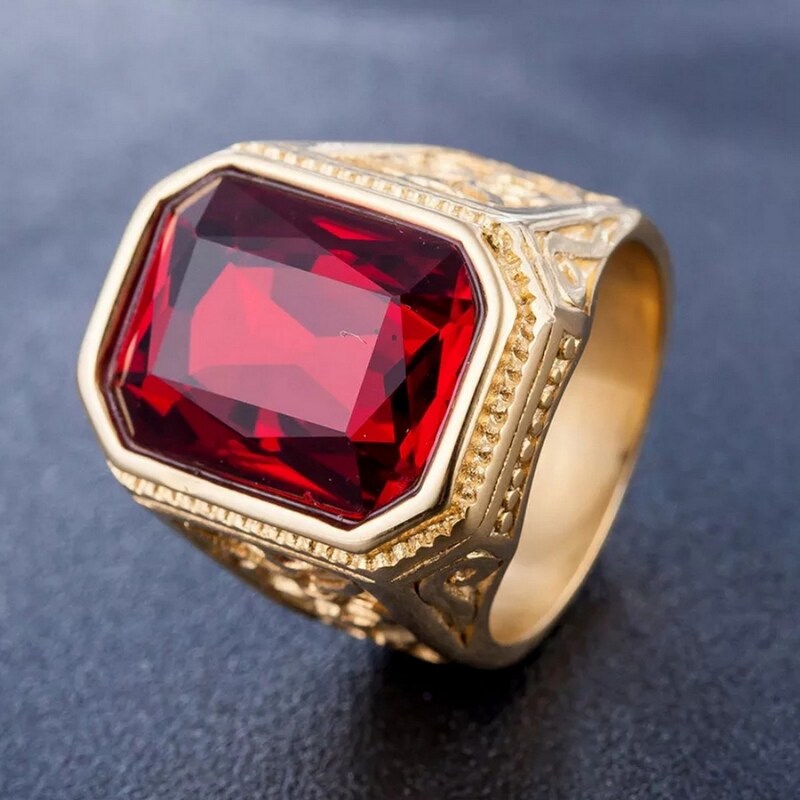 Mens Garnet Ring - Etsy