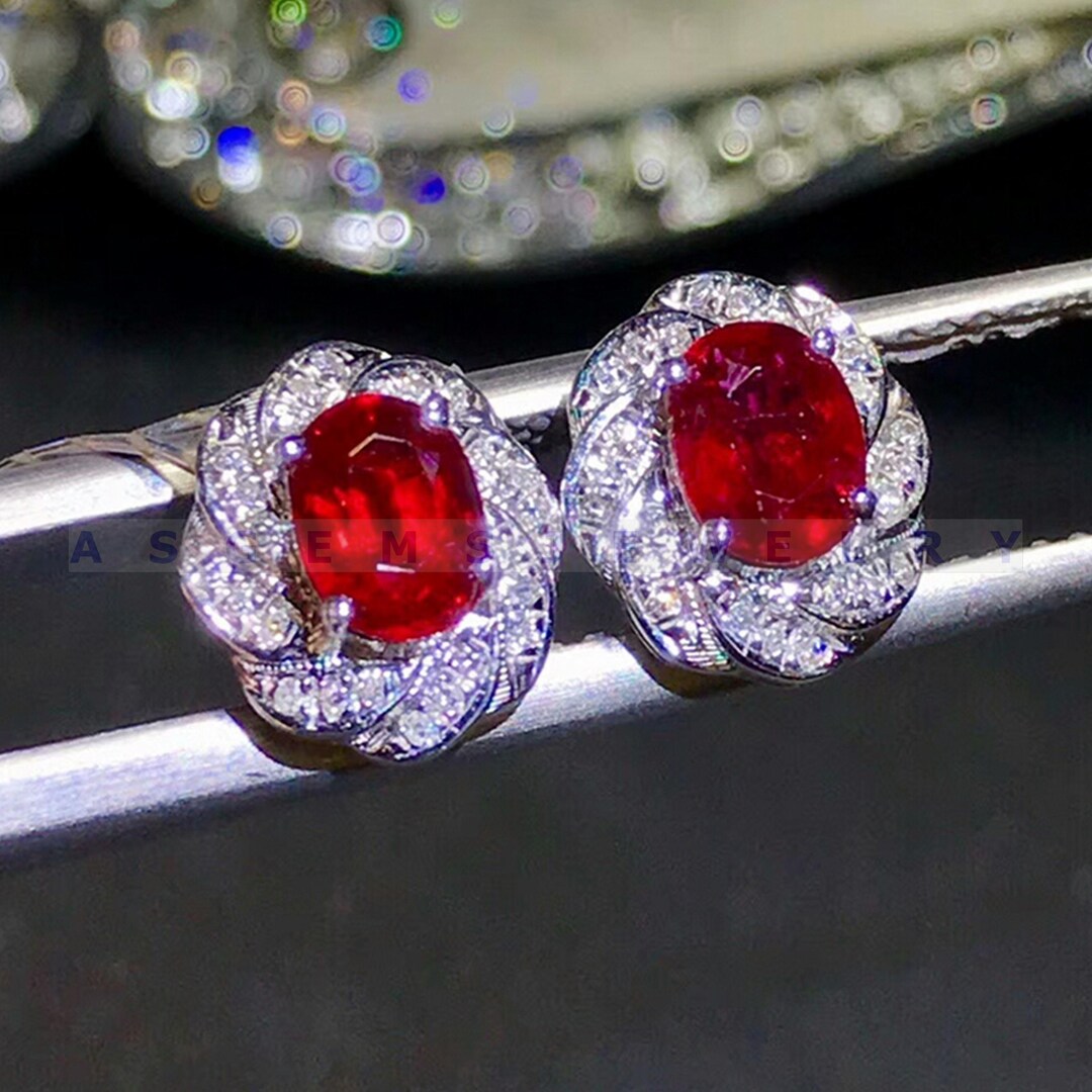 Ruby Cufflinks for Men, Luxury Red Gemstone Cufflinks, Ideal for Formal ...