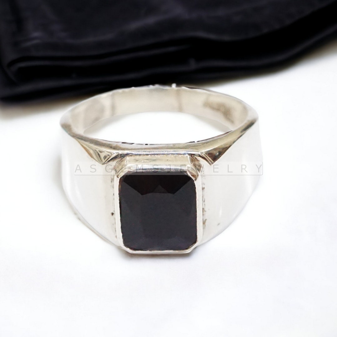 10x14 Mm Octagon Black Onyx Men's Ring Handmade 14k Gold Signet Ring ...