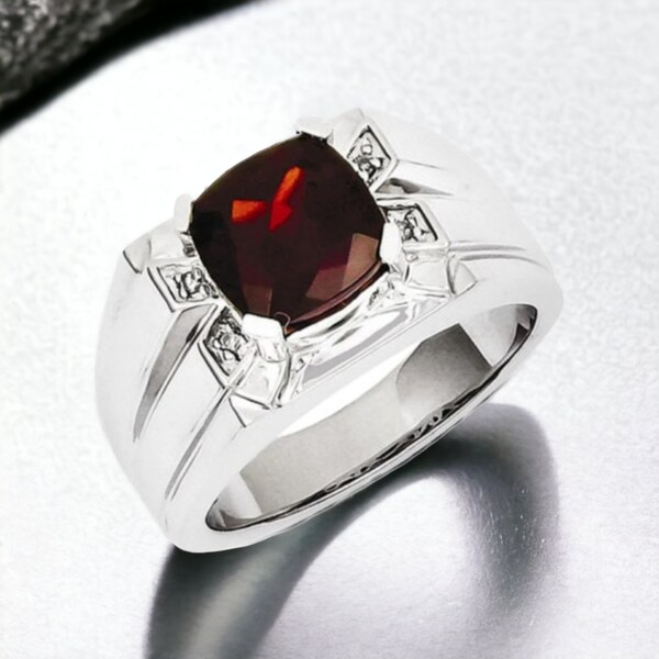 Mens Garnet Ring - Etsy