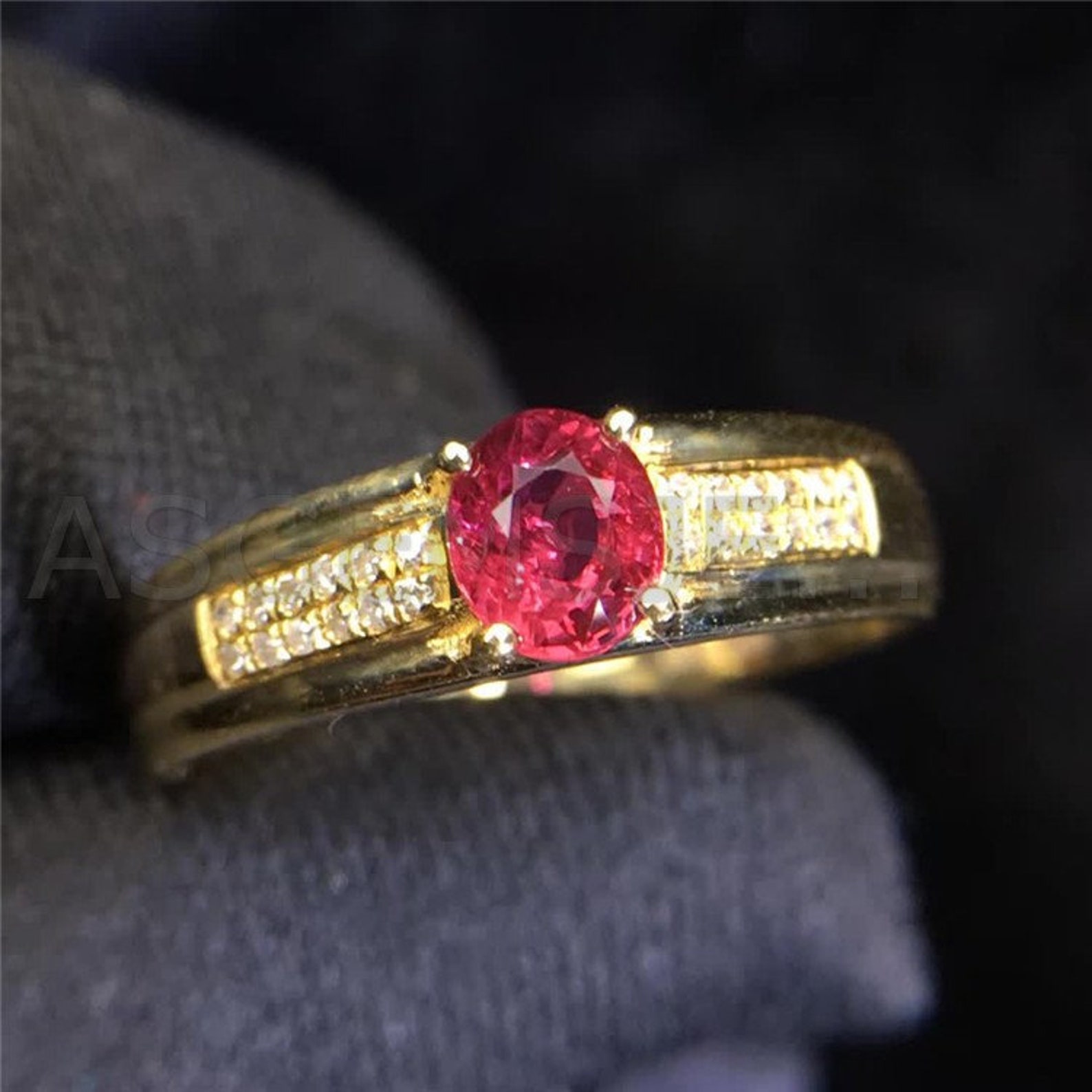 Natural Ruby Gem Gents Ring in Solid 925 Sterling Silveraaa - Etsy