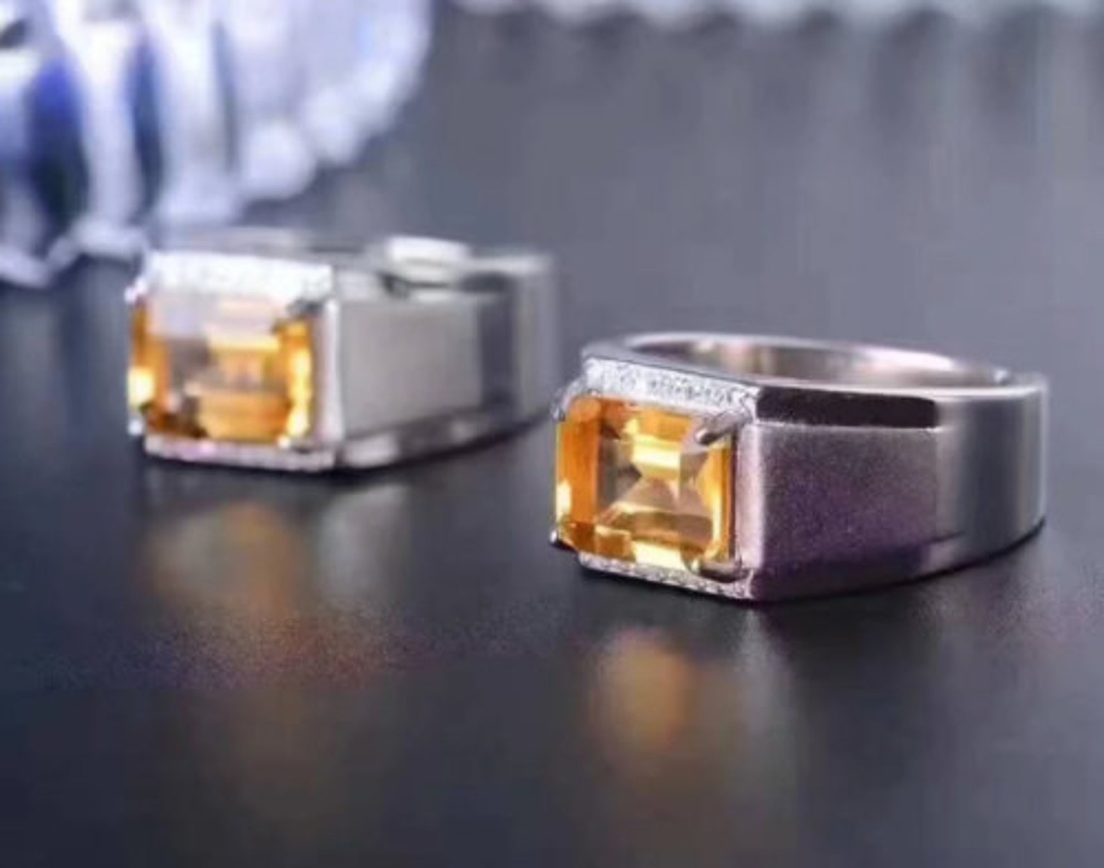 Natural Citrine Gem Men Ring in Solid 925 Sterling Silveraaa - Etsy