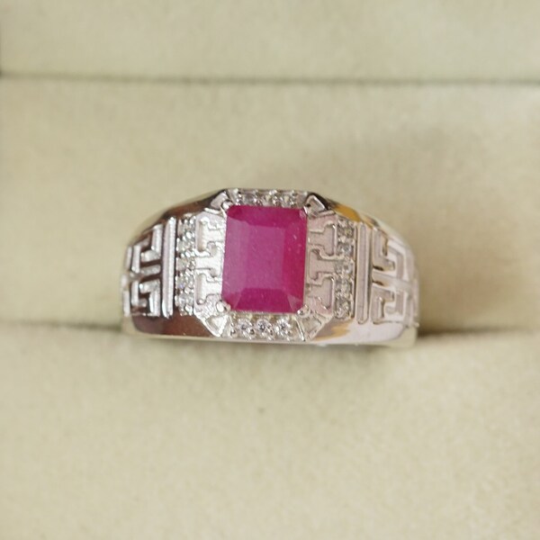 Ruby Man Ring - Etsy