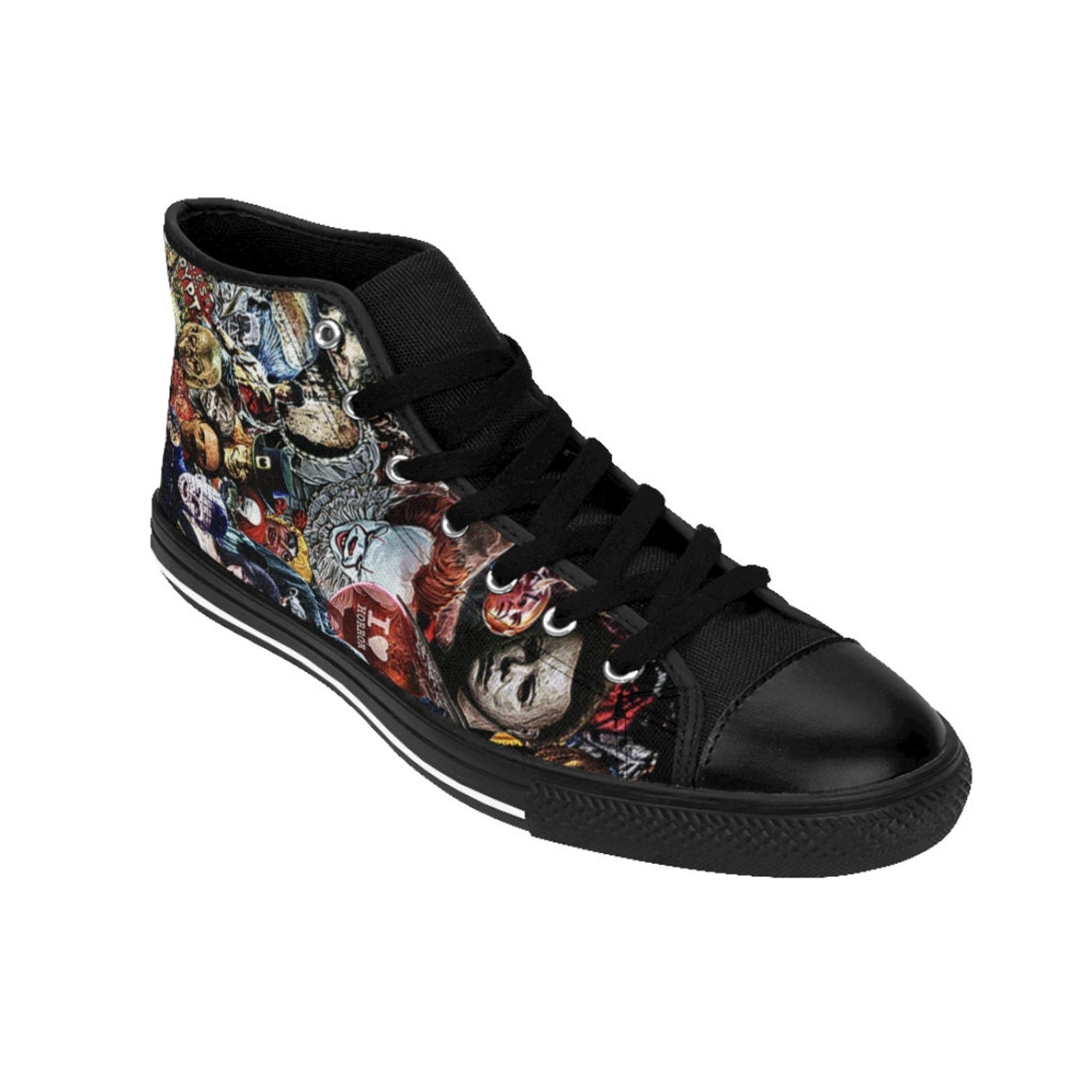 Horror Movie Character High-top Sneakers: Halloween Fashion Shoes - Etsy