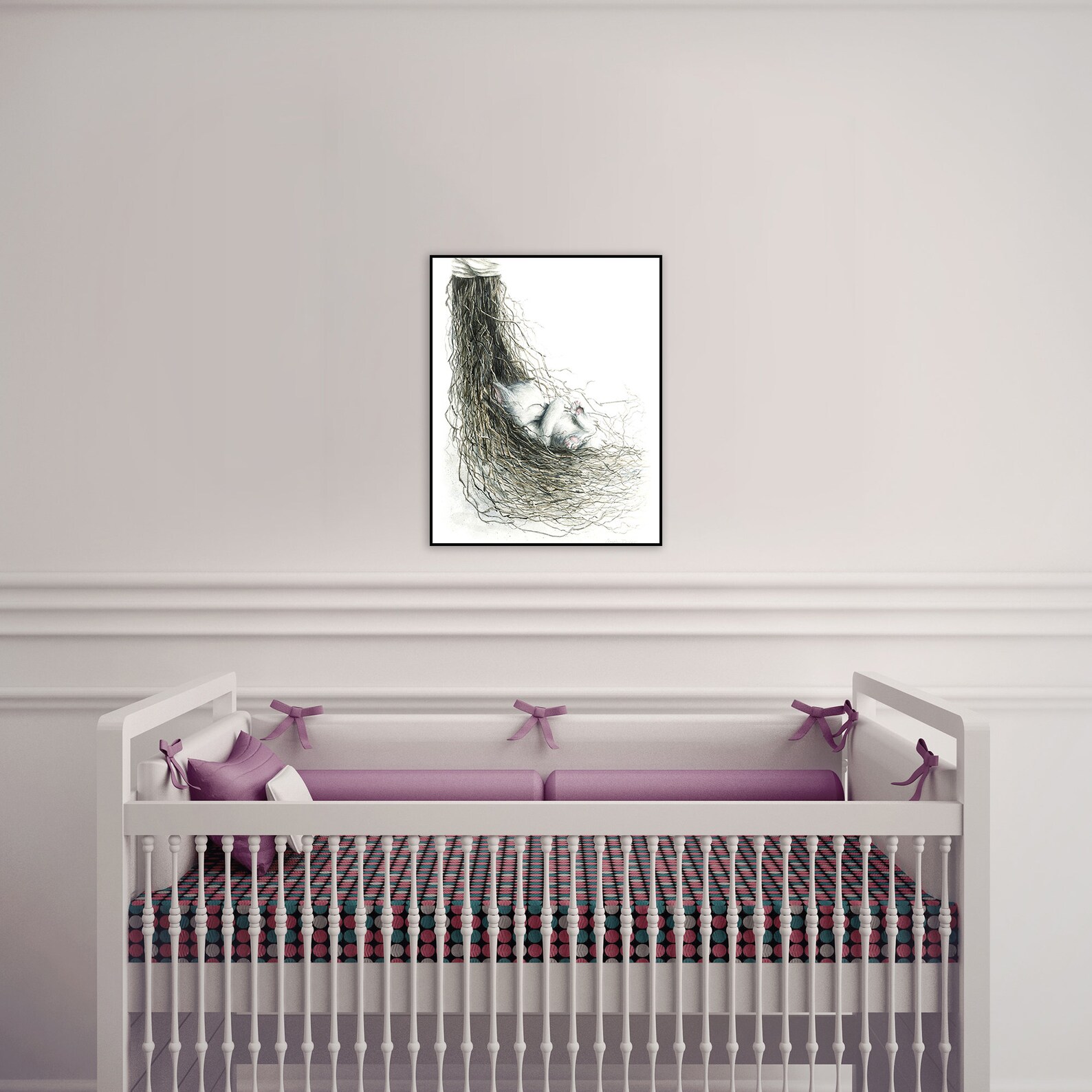 Cat Nap: Print of Original Watercolor & India Ink Painting - Etsy