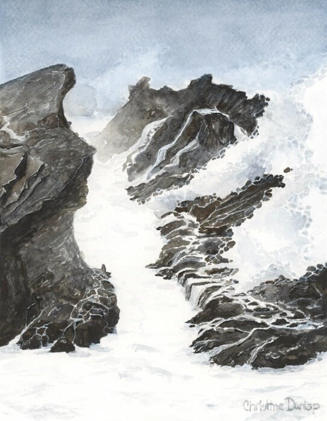 Shore Acres State Park: Print of Original Watercolor Painting, Oregon ...
