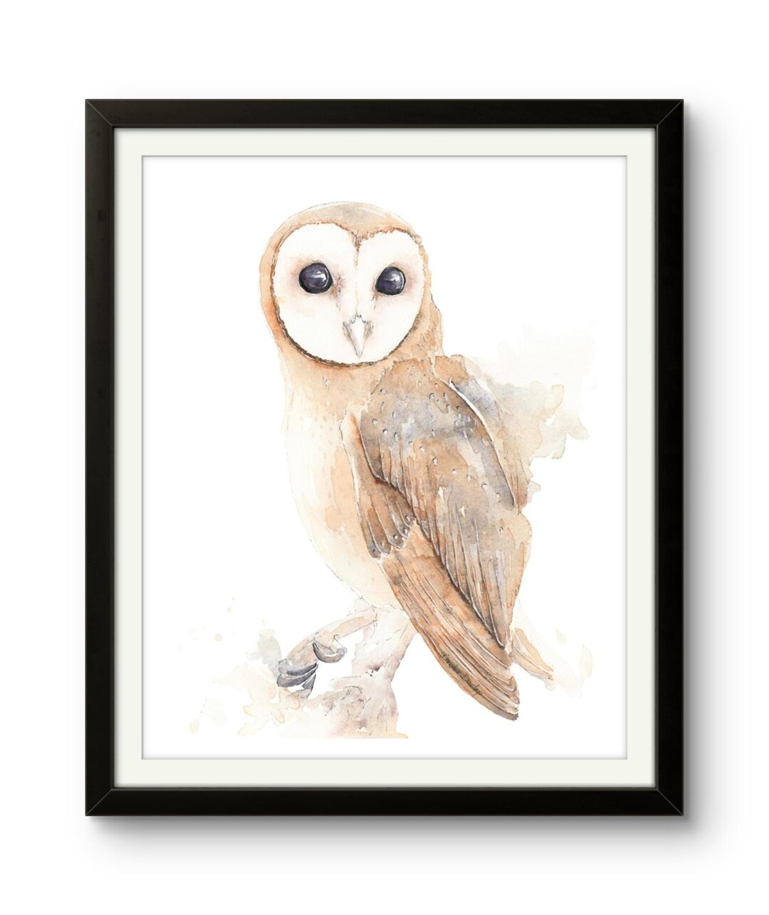 Barn Owl: Print of Original Watercolor Painting. - Etsy
