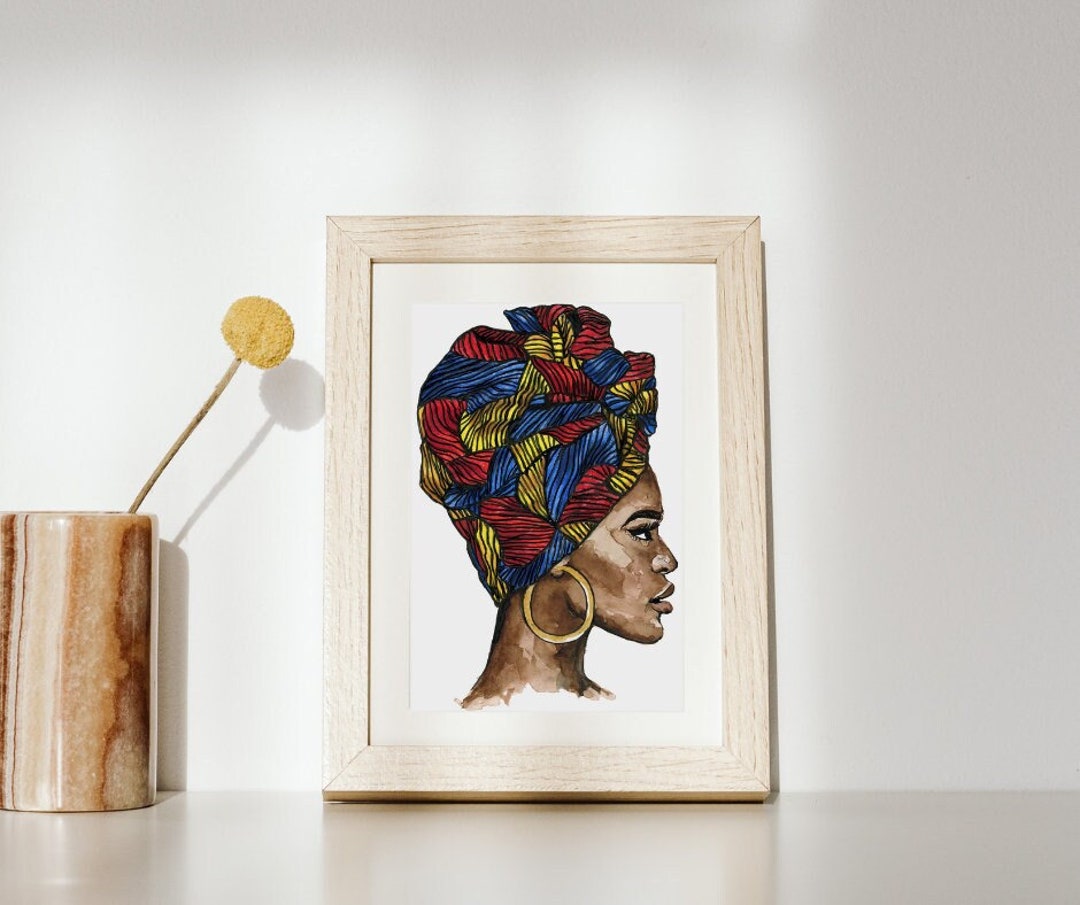 Art Print woman Portrait, Painting, Wall Decor by Brenda Taga - Etsy