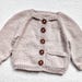 Knitting Pattern - the Tulip Baby Cardigan (top-down). Sizes: 0-3 (3-6 ...
