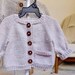 Knitting Pattern - the Tulip Baby Cardigan (top-down). Sizes: 0-3 (3-6 ...
