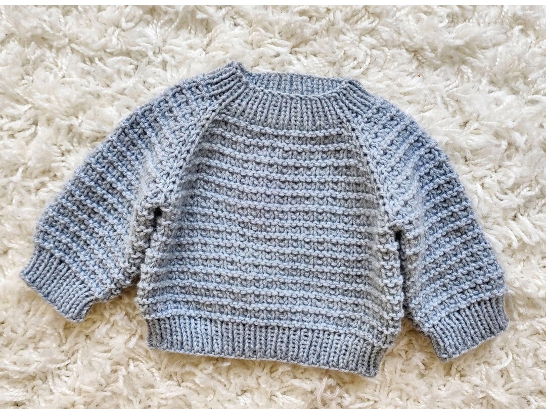 Knitting Pattern - the Skylar Baby Pullover (top-down). Sizes: 0-3 (3-6 ...