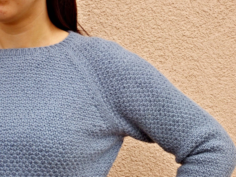 Knitting Pattern Pearl Sweater top-down Seamless. - Etsy